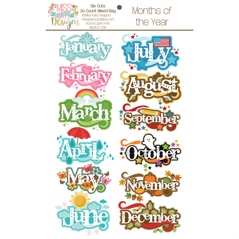 Miss Kate Cuttables Paper Die Cuts for Scrapbooking, Card Making, Paper ...