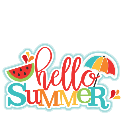 Hello Summer Title SVG Scrapbook Cut File Cute Clipart Files For