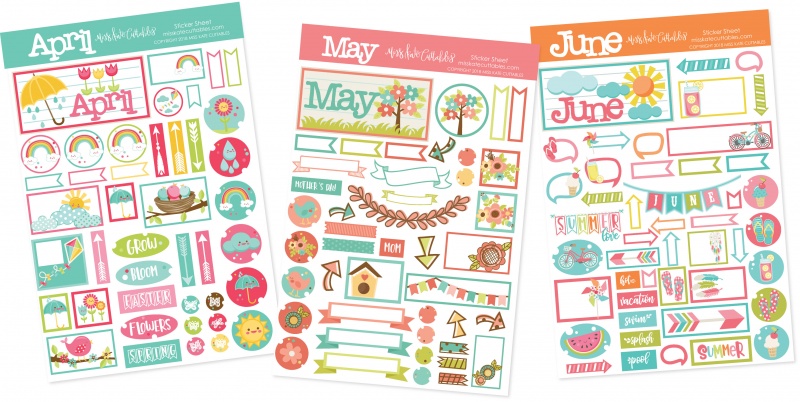 Months of the Year Planner Calendar Sticker Pack