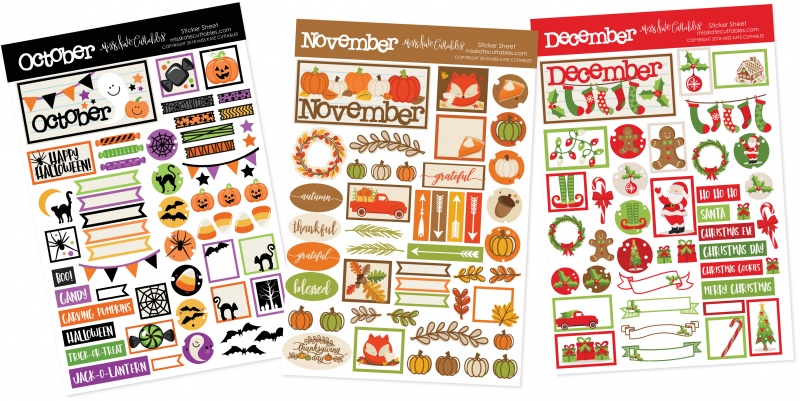 Months of the Year Planner Calendar Sticker Pack